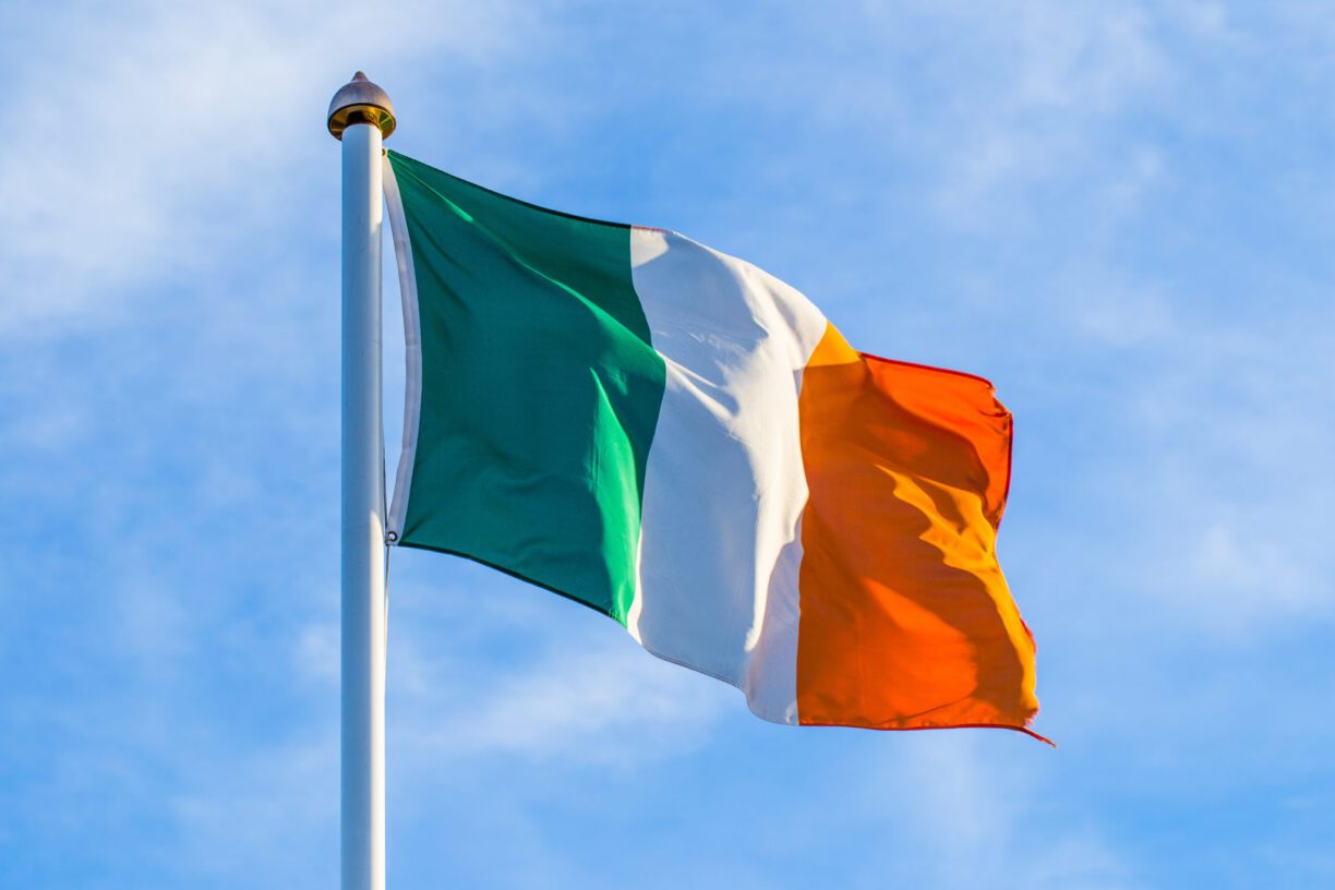 Irish Flag Waving In The Wind - The Hottinger Group